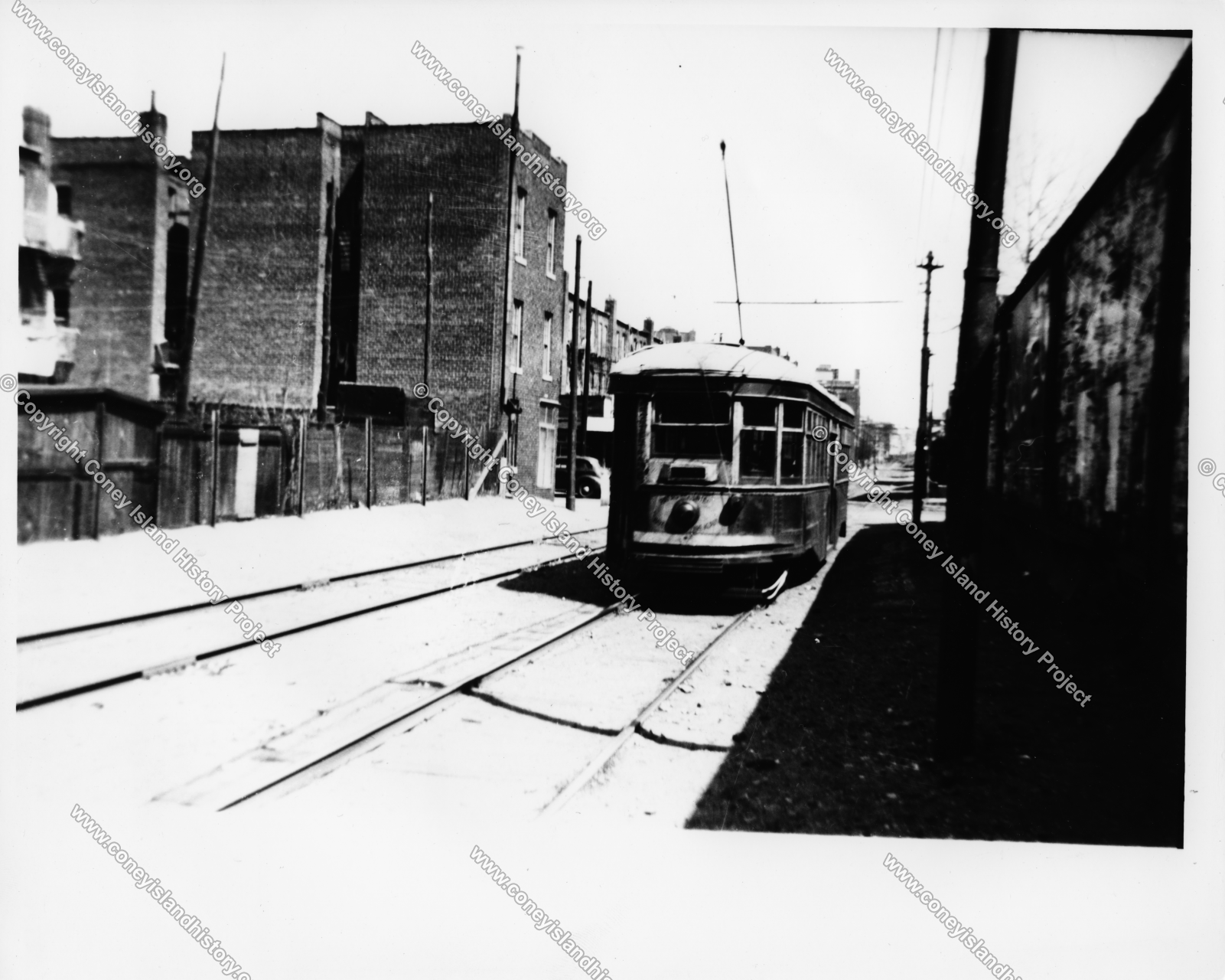 Brooklyn & Queens Transit trolley 5002 on Norton's Point line | Coney ...