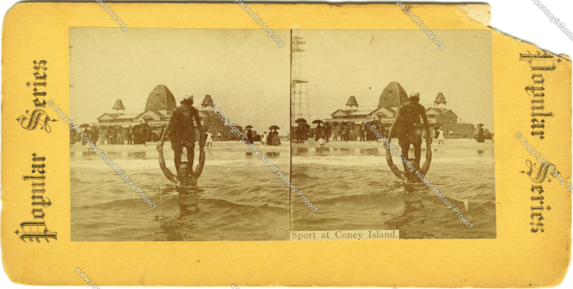 Sport Stereoscopic Print | Coney Island History Project