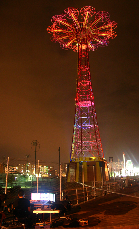 Parachute Jump lighting test | Coney Island History Project