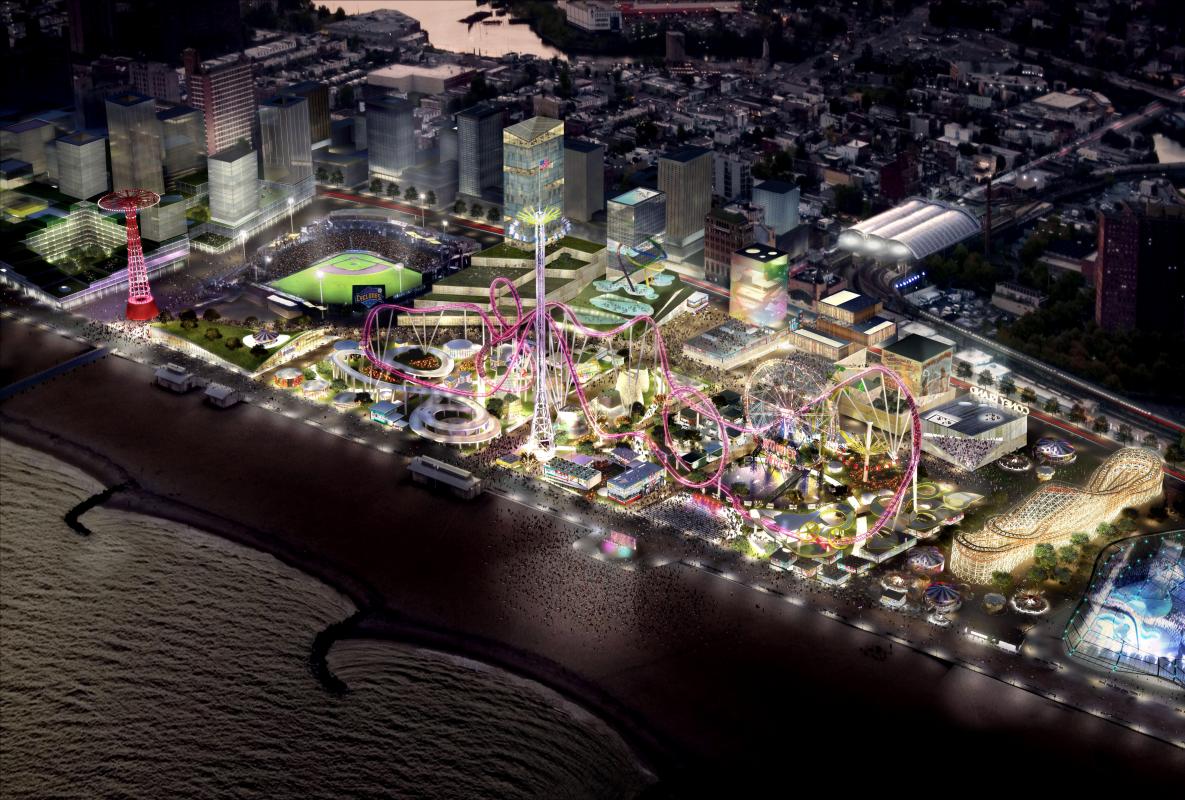 Rendering: Coney Island Aerial Dark Beach | Coney Island History Project Rendering: Coney Island Aerial Dark Beach | Coney Island History Project